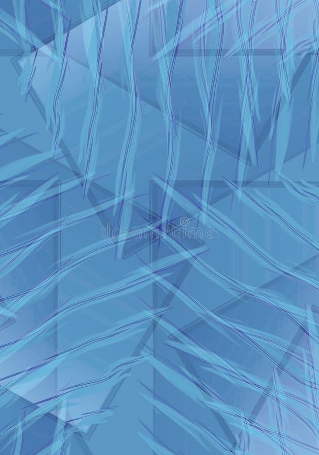 Blue Jagged Lines and Stripes Stock Illustration - Illustration of ...