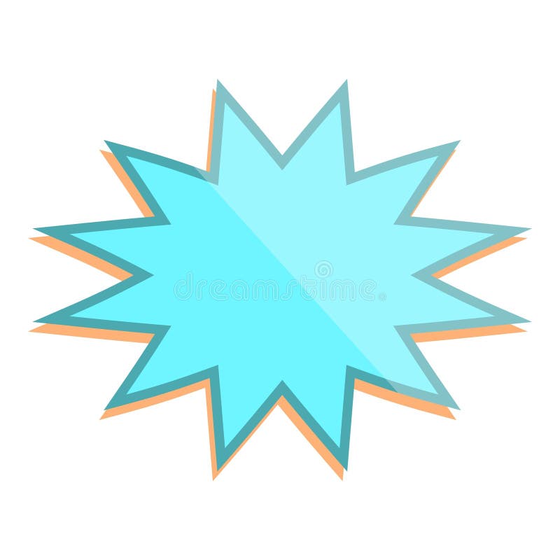 Blue Jagged Star with Drop Shadow is Exploding Onto the Scene Stock ...