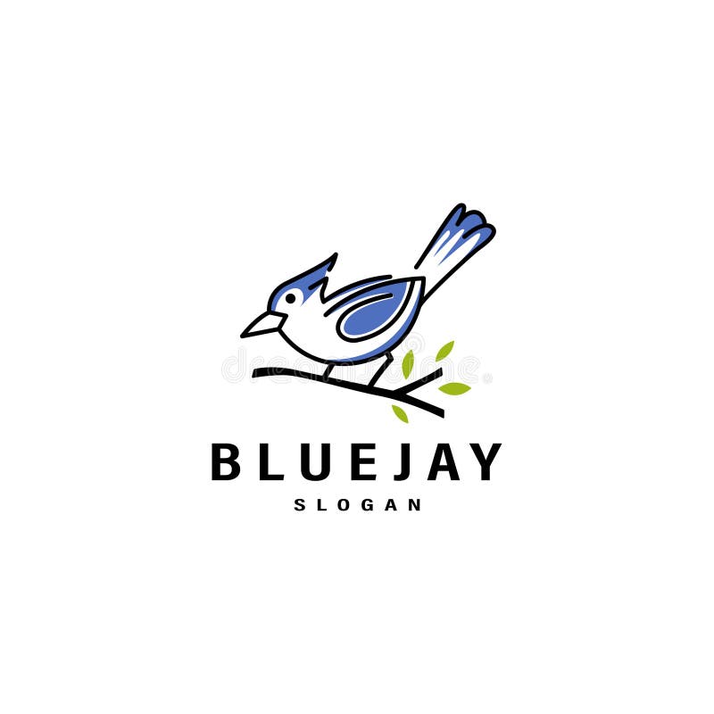Art Blue Jay Bird Logo Stock Illustrations – 191 Art Blue Jay Bird Logo ...