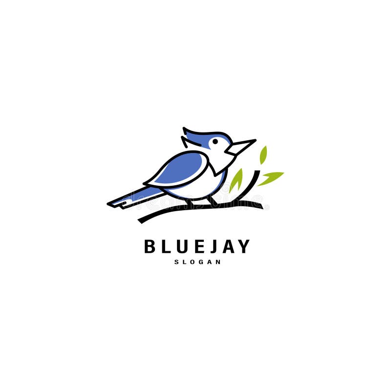 Art Blue Jay Bird Logo Stock Illustrations – 191 Art Blue Jay Bird Logo ...