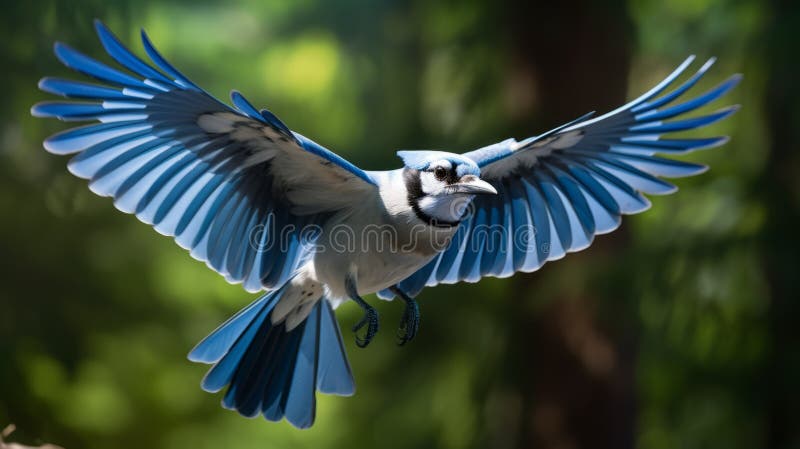 Blue Jay in Flight: a Stunning Rendered Artwork in Unreal Engine Stock ...