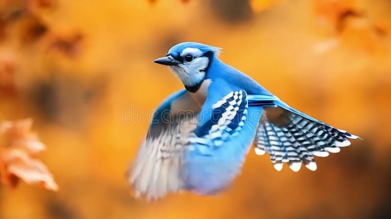 Blue Jay Flying in the Air with Open Wings Stock Video - Video of wings ...