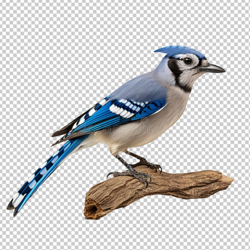 Blue Jay Isolated on Transparent Background Stock Image - Illustration ...