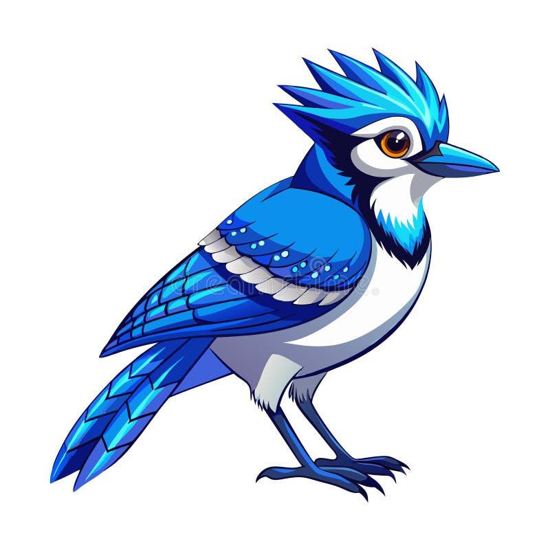 Blue Jay Mascot Sticker Vector Design Stock Illustration - Illustration ...