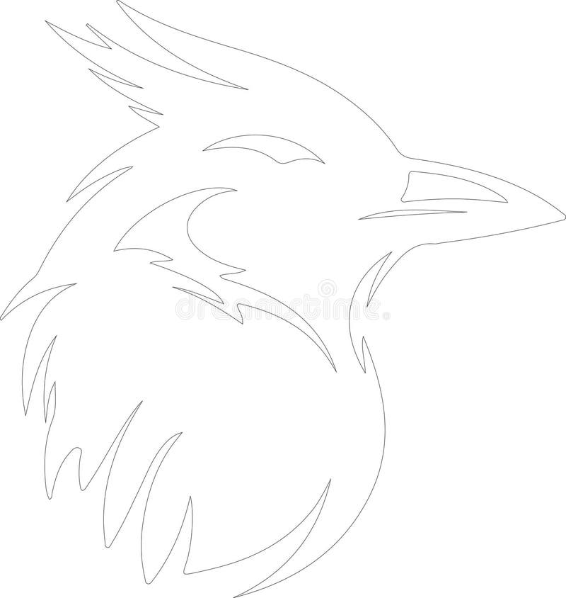 Blue Jay Outline Outline Silhouette Generative Ai Stock Vector ...