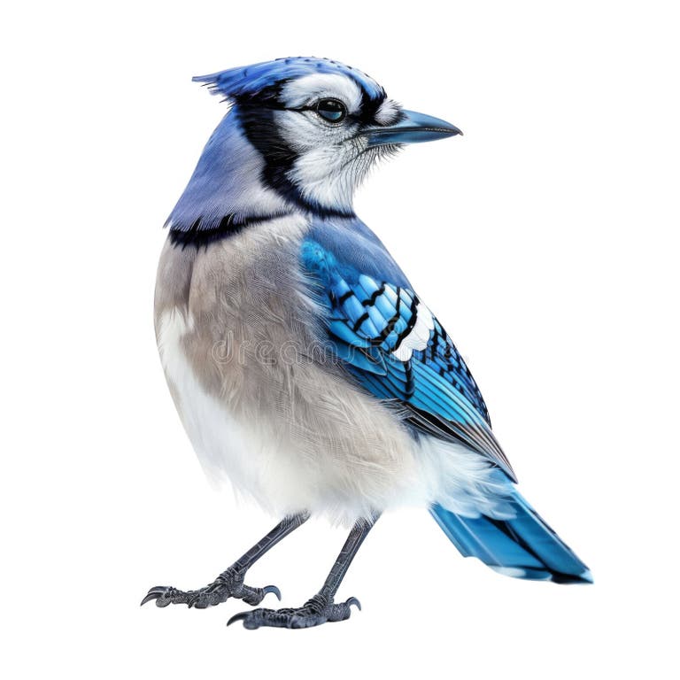 Blue Jay with Striking Blue Stock Image - Illustration of wild ...