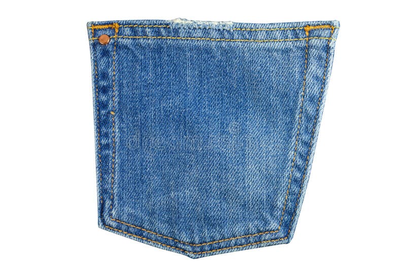 Pocket blue jean on white. stock photo. Image of backdrop - 122473852