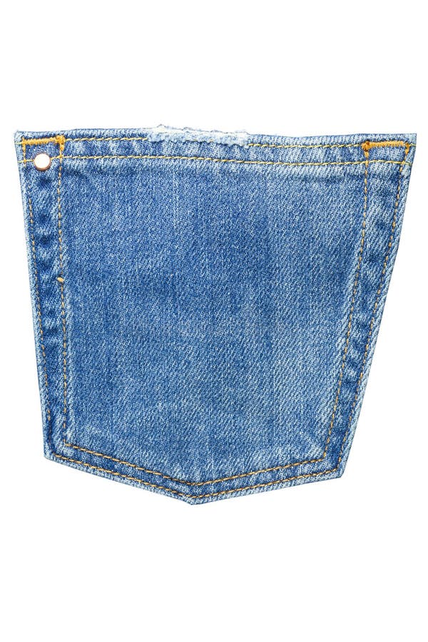 Pocket blue jean on white. stock photo. Image of backdrop - 122473852