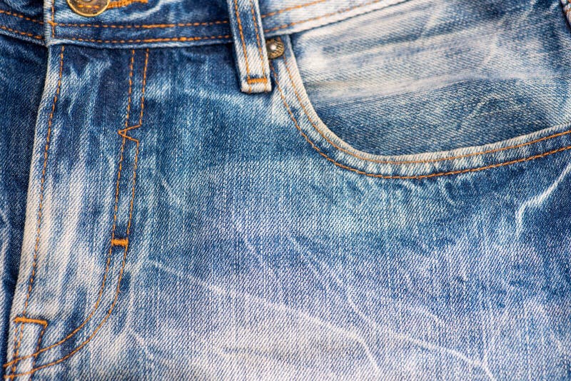 Close Up Shot of Jean Material Stock Image - Image of denim, retro ...