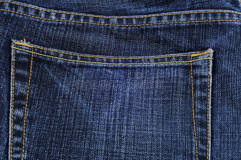 Blue Jeans Close Up of Stitching Stock Image - Image of line, clean ...