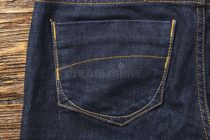 Blue Jeans Back Pocket on Jeans Background Stock Photo - Image of ...