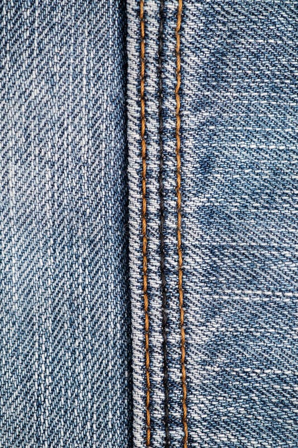 Blue Jeans Close Up Shot with Thread Details Stock Photo - Image of ...