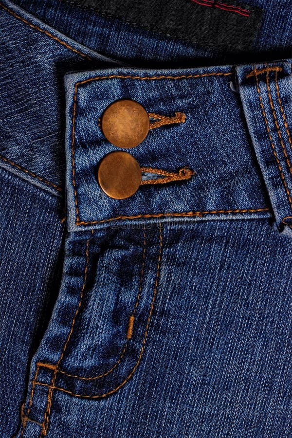 Blue jeans. Fly and button stock photo. Image of blank - 48820618