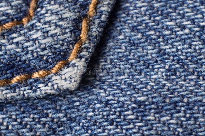 Blue jeans macro seam stock photo. Image of cotton, filament - 93537930