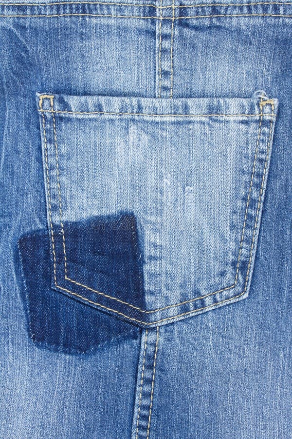Torned jeans. stock image. Image of close, pocket, material - 24603377