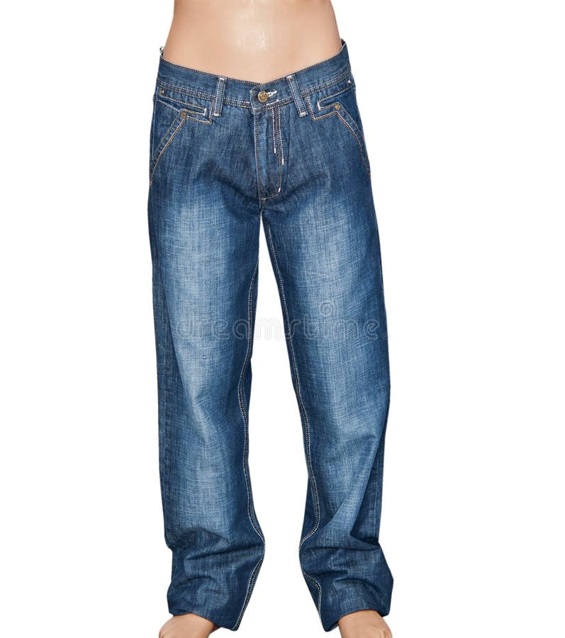 Blue Jeans Trousers on a Mannequin Stock Photo - Image of model, blue ...