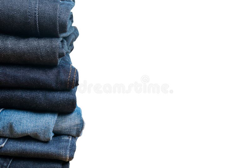 Blue Jeans On White Background And Blue Jeans Denim Collection J Stock ...