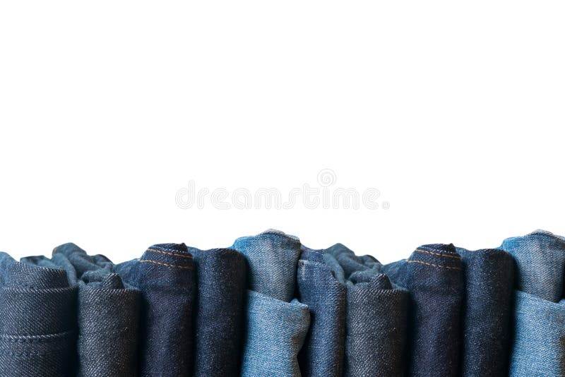 Blue Jeans on White Background and Blue Jeans Denim Collection J Stock ...