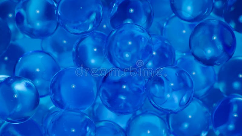 Blue Jelly Balls in Closeup View Stock Photo - Image of sphere, blue ...