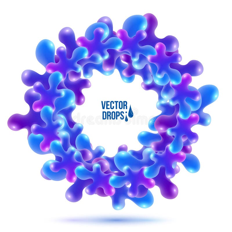 Blue Jelly Bubbles Vector Abstract Frame Stock Vector - Illustration of ...