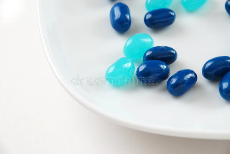 Blue jellybeans stock photo. Image of color, snack, bright - 4385122