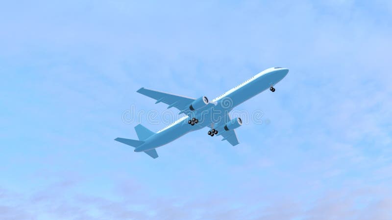 Blue jet plane in the sky stock video. Video of airliner - 258346207