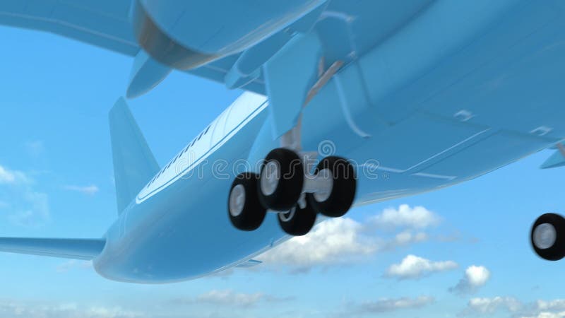 Jet plane in the sky stock video. Video of speed, animation - 258345023