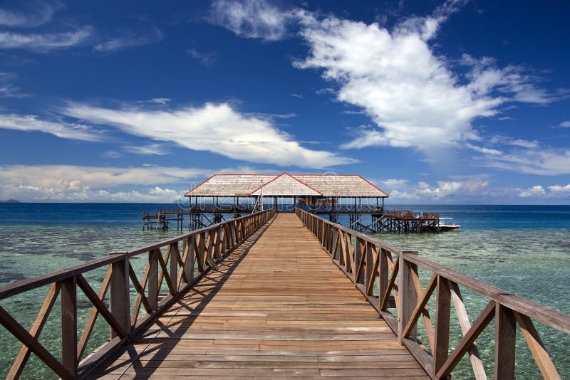 Blue Jetty stock photo. Image of blue, jetty, ocean, paradise - 16237348