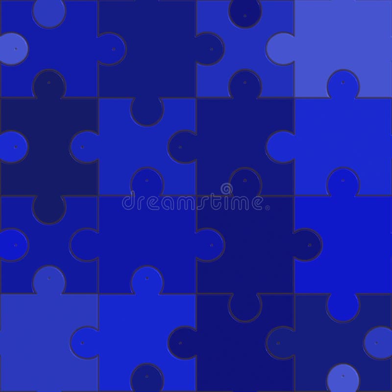 Blue jigsaw stock illustration. Illustration of finish - 7213298