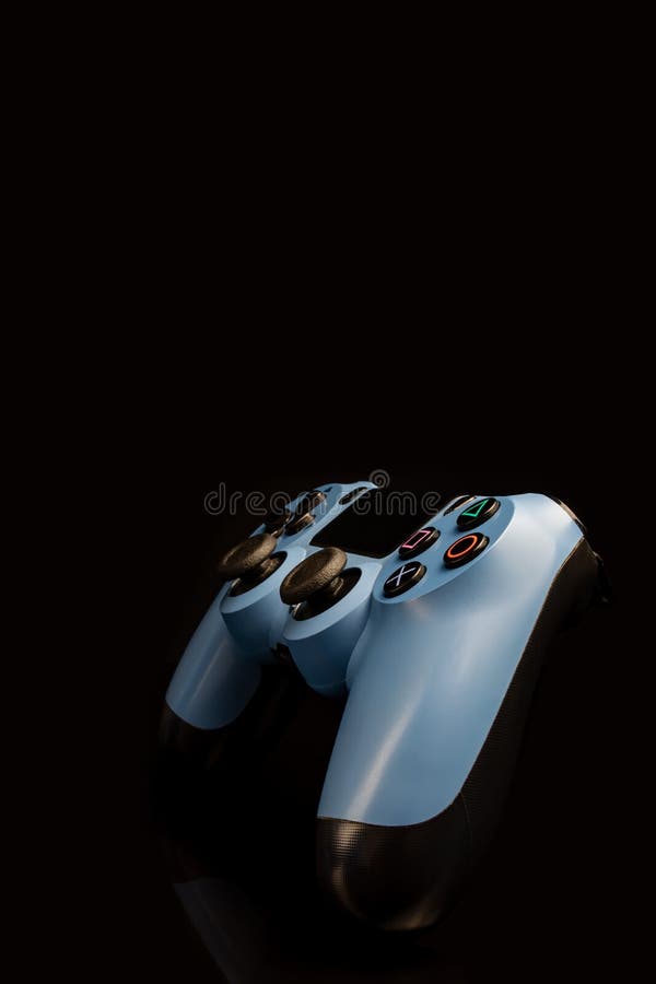 A Blue Joystick from a Game Console on Green Grass Editorial Stock ...