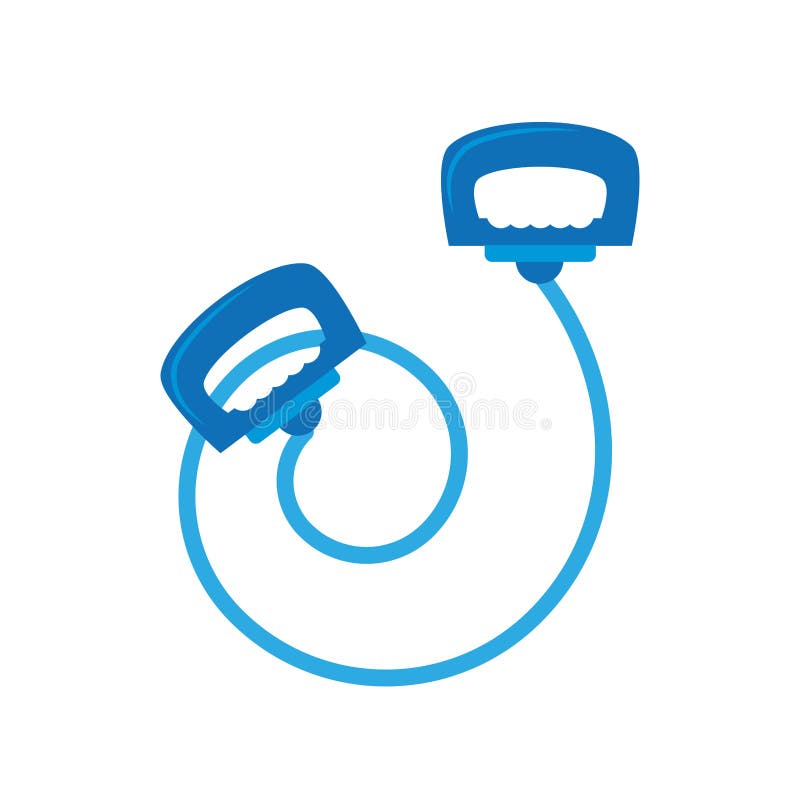 Blue jump rope le sport stock vector. Illustration of plastic - 81950729