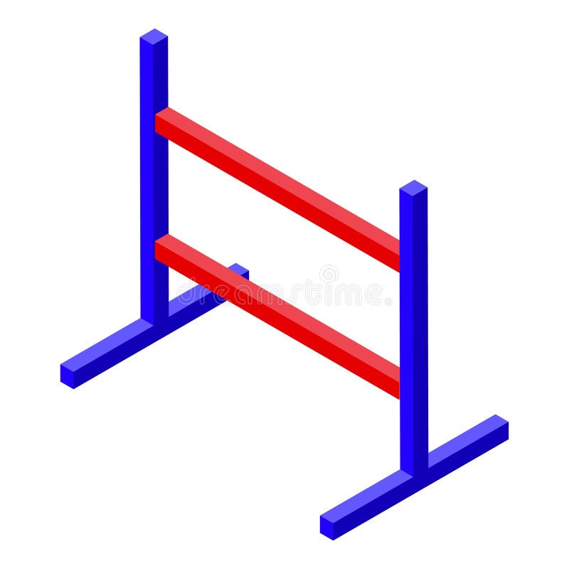 Blue Jumping Obstacle for Equestrian Sport Training Stock Illustration ...