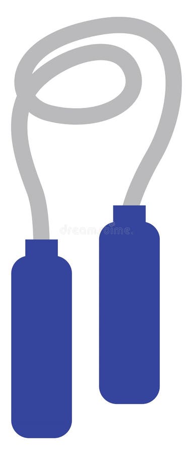 Blue jumping rope, icon stock vector. Illustration of black - 261078600