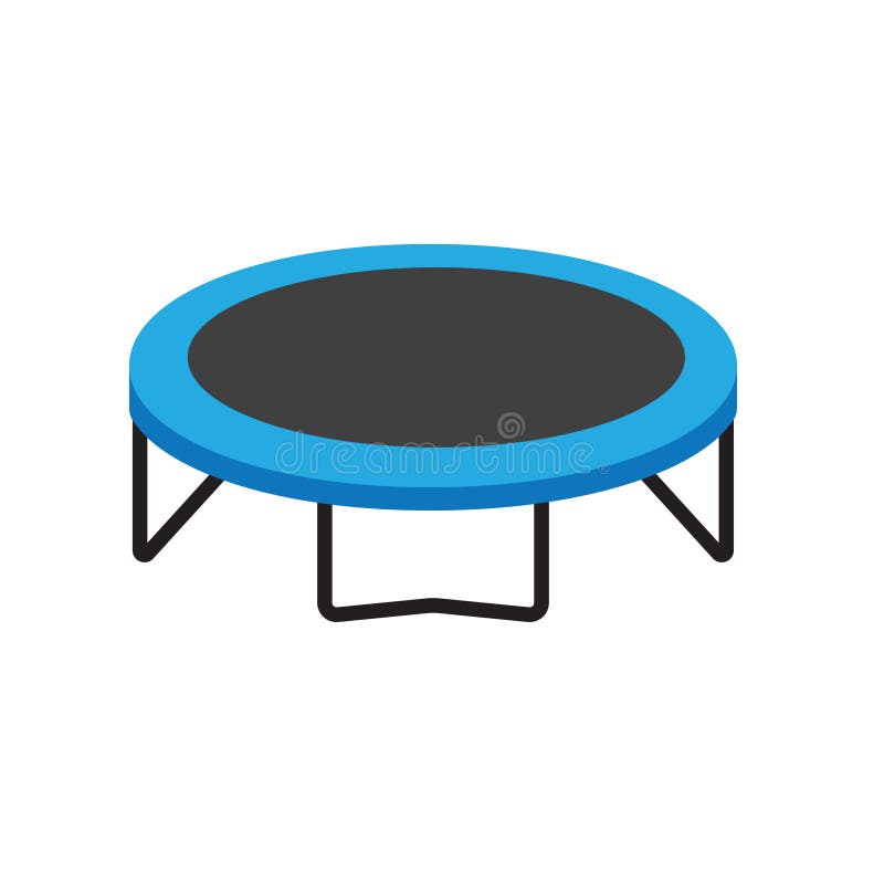 Blue Jumping Trampoline Icon Stock Vector - Illustration of equipment ...