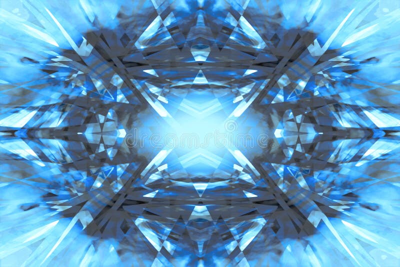 Blue kaleidoscope pattern stock illustration. Illustration of ...