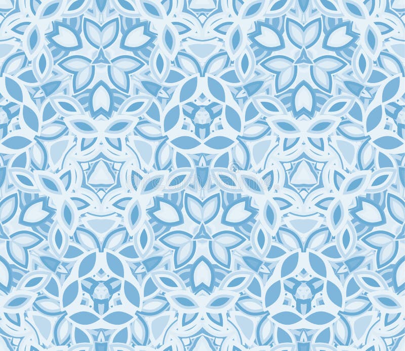 Blue Kaleidoscope Seamless Pattern, Background. Composed of Abstract ... Blue Kaleidoscope Seamless Pattern, Background. Composed of Abstract ...