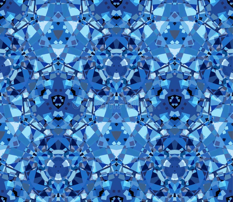 Blue Kaleidoscope Seamless Pattern. Composed of Color Abstract Shapes ... Blue Kaleidoscope Seamless Pattern. Composed of Color Abstract Shapes ...