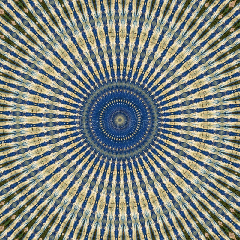 Blue Kalidescope pattern stock illustration. Illustration of blue ...