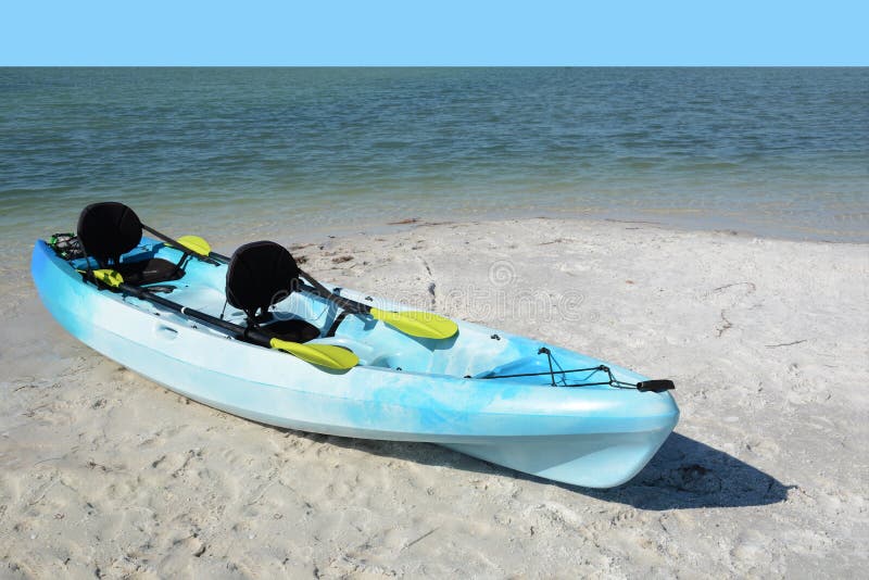 Blue Kayak stock image. Image of ocean, scenic, kayak - 68260969