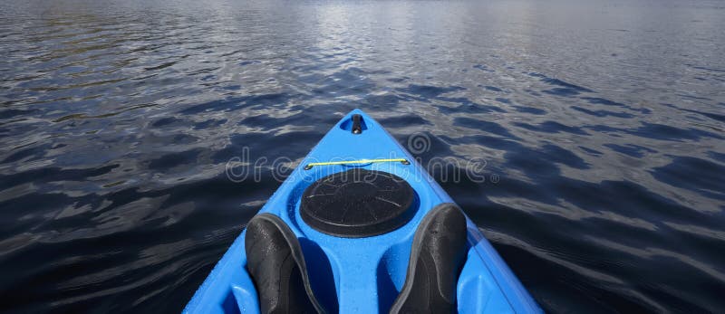 Blue Kayak on Open Water at Loch Lomond Stock Image - Image of loch ...