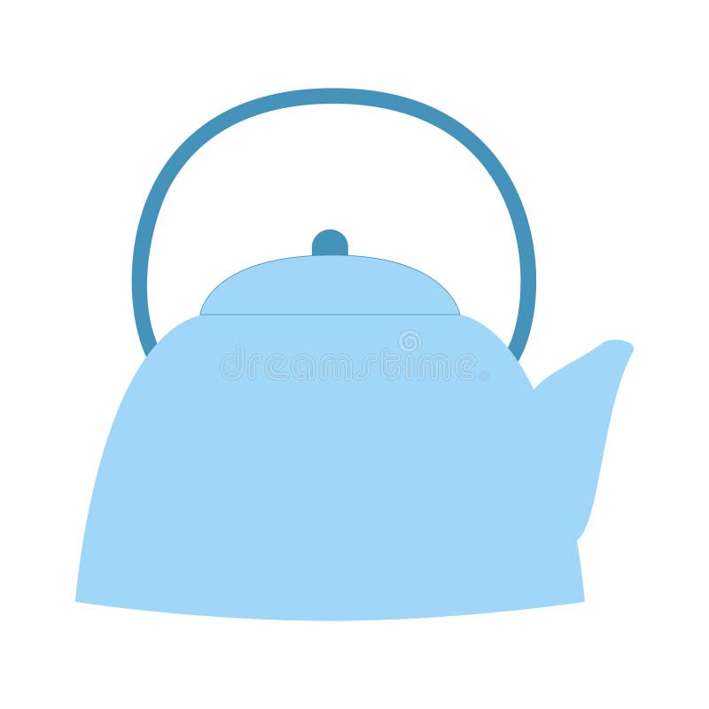 Blue Cartoon Kettle Icon stock vector. Illustration of clip - 323981101