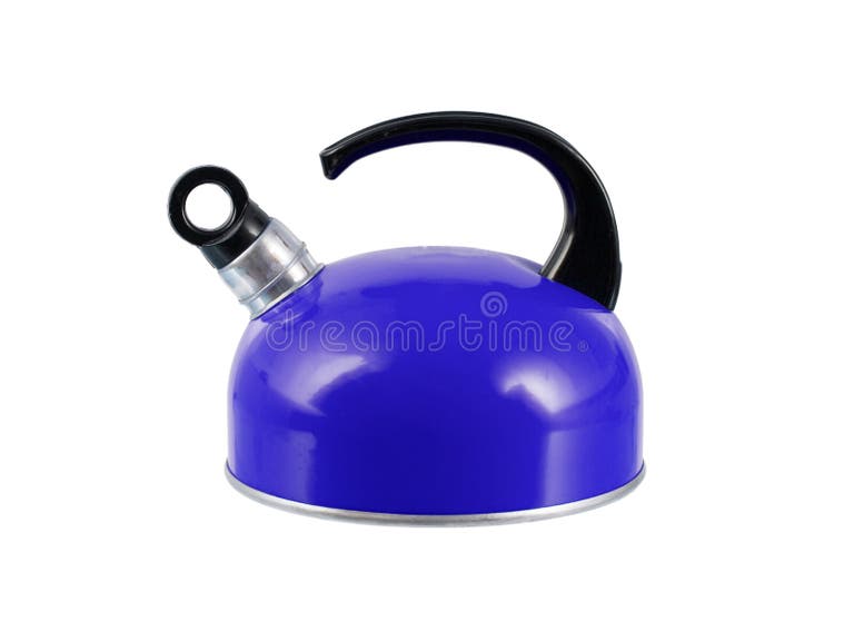Blue kettle isolated stock photo. Image of carved, blue - 45711654