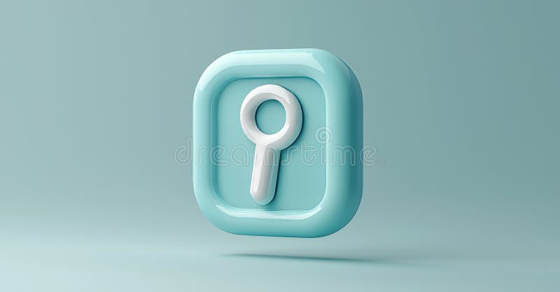 This Blue Key 3d Icon Bubble Message is Isolated on a White Background with Unlock Password ...