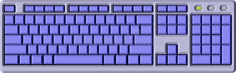 Blue keyboard stock vector. Illustration of keyboard, blank - 8854231