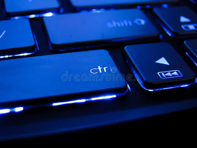 Blue keyboard stock image. Image of keys, light, back - 136214377
