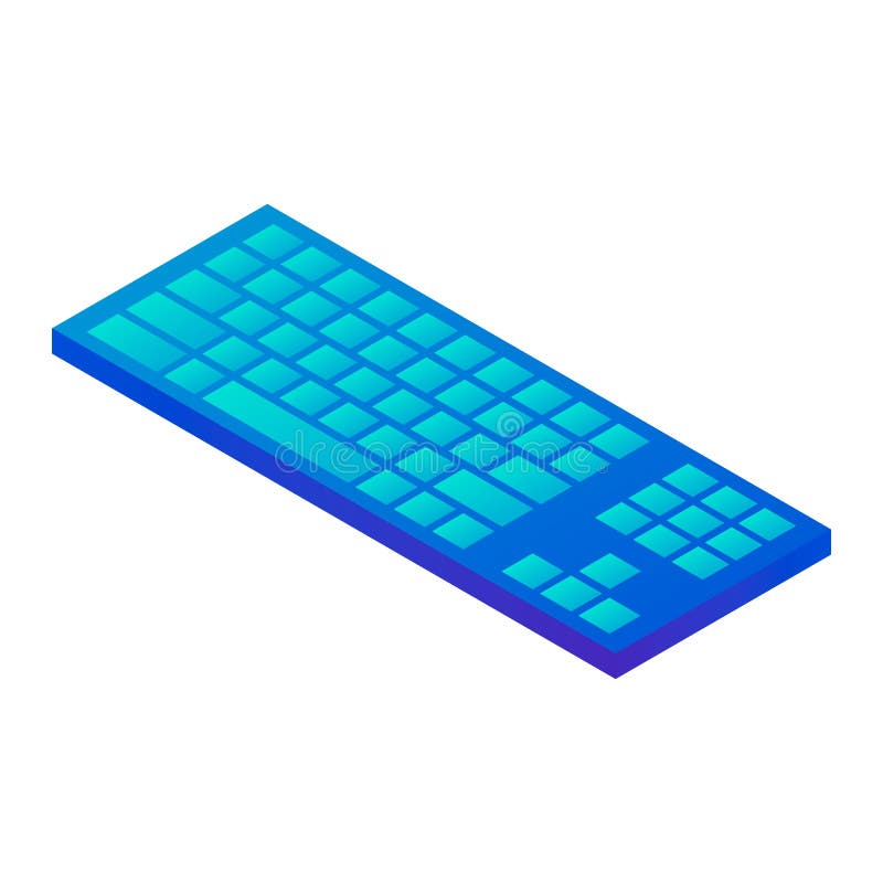 Blue 3d keyboard stock illustration. Illustration of close - 2215350