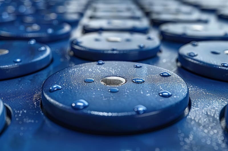 Blue Keyboard Isolated on White, Featuring Keys for Text Entry and 3d ...