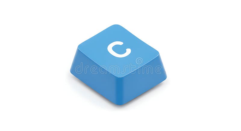 Blue Keyboard Key "C" Stock Illustration - Illustration of font ...