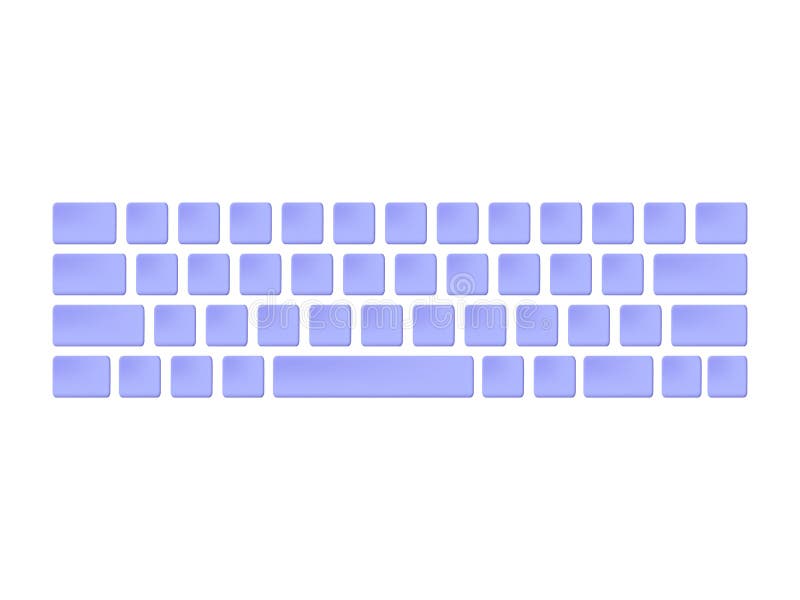 Blue a Keyboard. Minimal Concept Stock Illustration - Illustration of ...