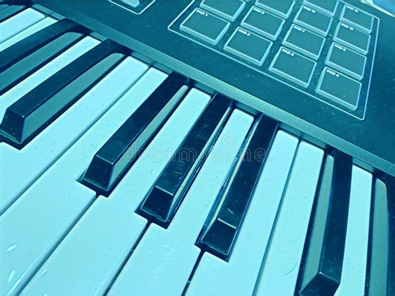 Blue Keys stock photo. Image of keys, keyboard, close - 227832144